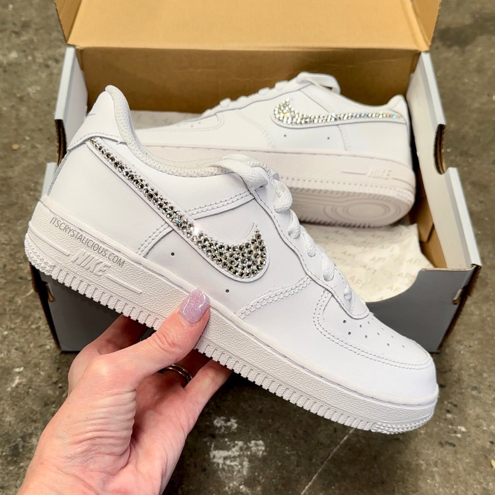 Younger Kids - Nike Air Force 1 - Crystal* – It's Crystalicious®